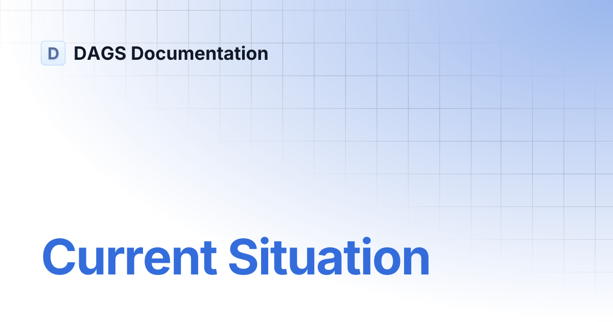 Current Situation | DAGS Documentation